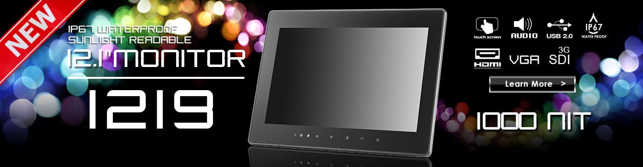 Xenarc Technologies Launches the Most Rugged 12.1" Waterproof SDI HDMI VGA DVI & AV IP68 IK08 ...